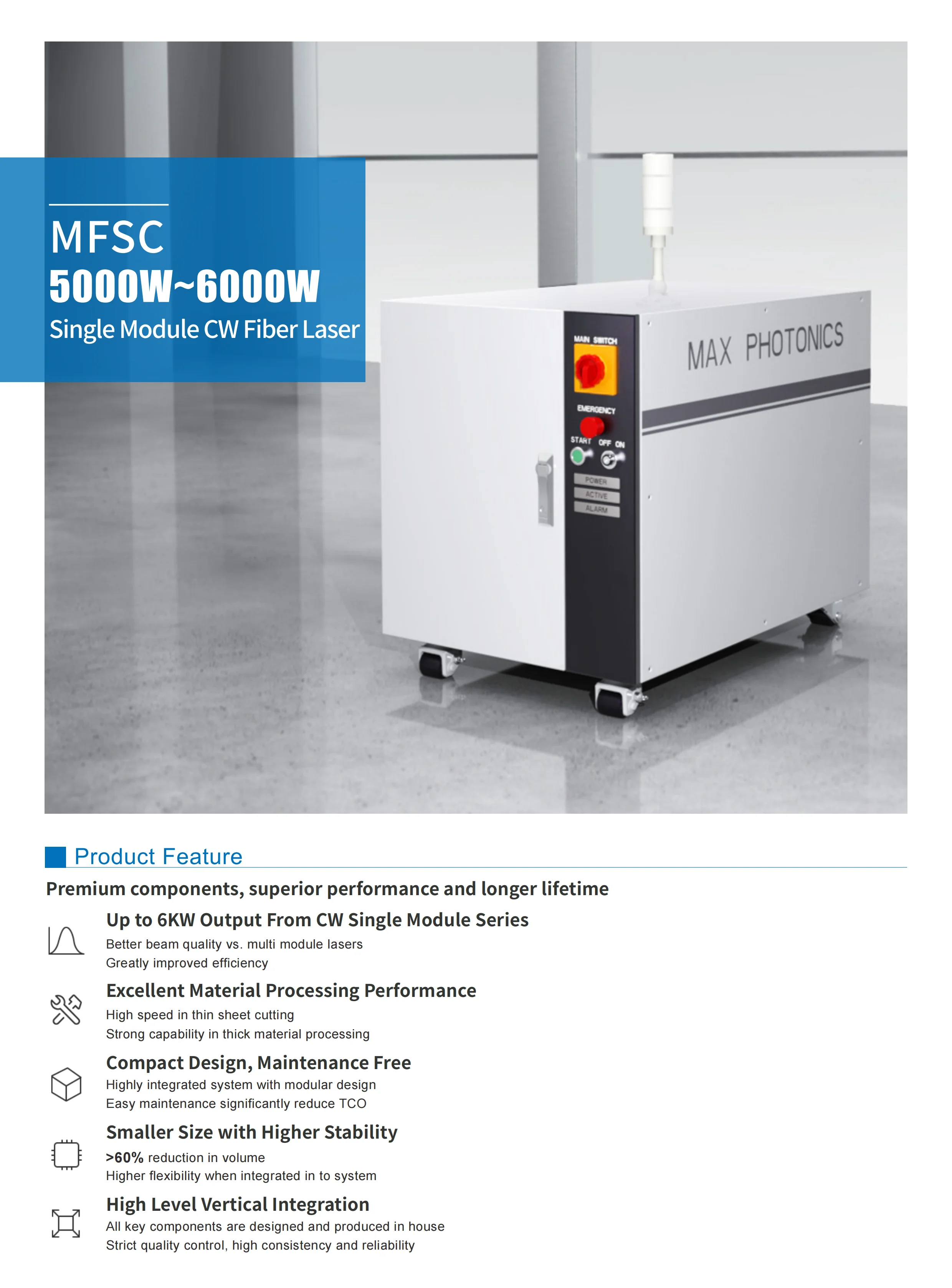 6000W Laser Cutting Spare Parts - Max Photonics MFSC-6000