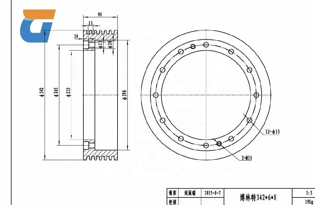 Bolent Traction Wheel Bolent Elevator Traction Wheel 340*6*8 Elevator ...