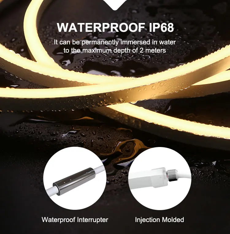 Ce Rohs Ul Neon Led Silicone 2835 4000k Outdoor Waterproof Ip68 24v 10w Flex Lighting Rope Strip ...