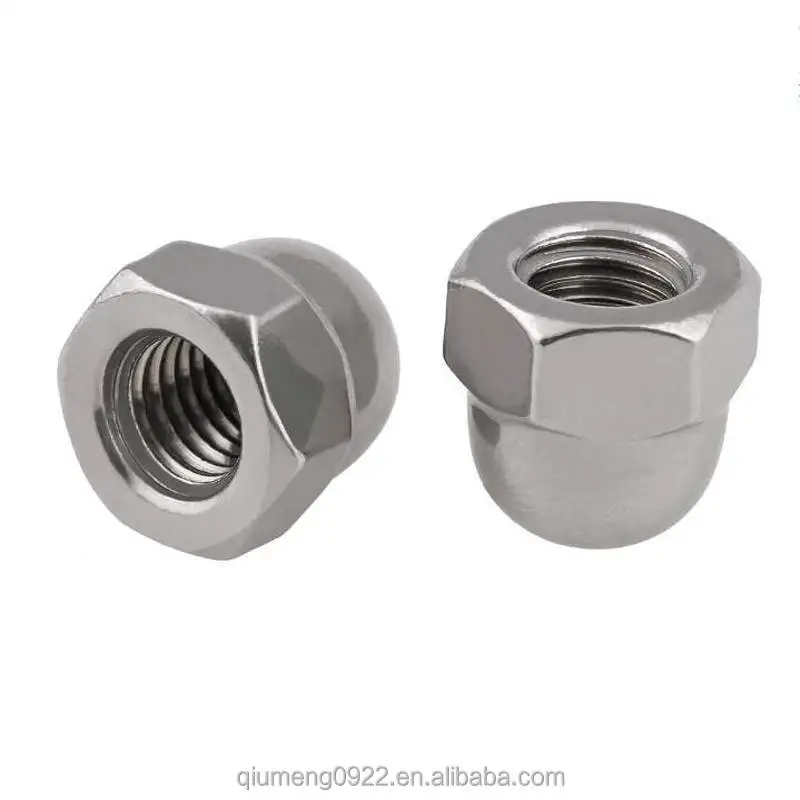 Hex Acorn Nut UNC , 304 Stainless Steel Hexagon Decorative Semicircle ...