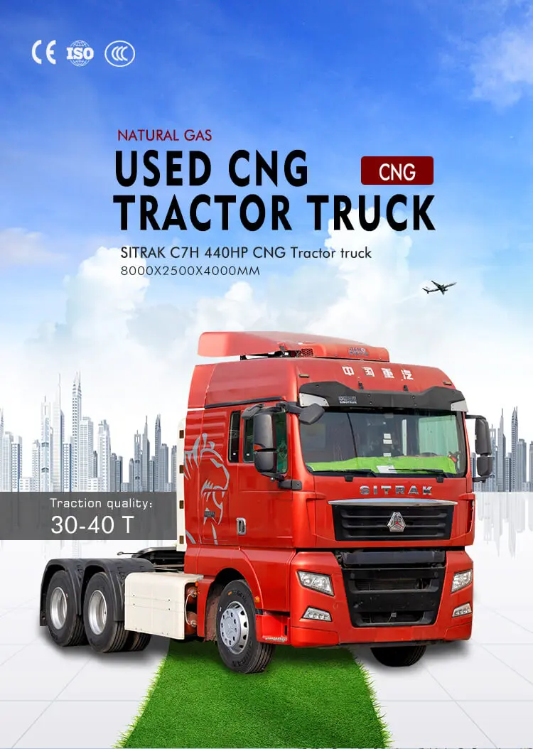SINOTRUK SITRAK LNG CNG Used C7H 430hp 460hp 6x4 Tractor Truck in ...
