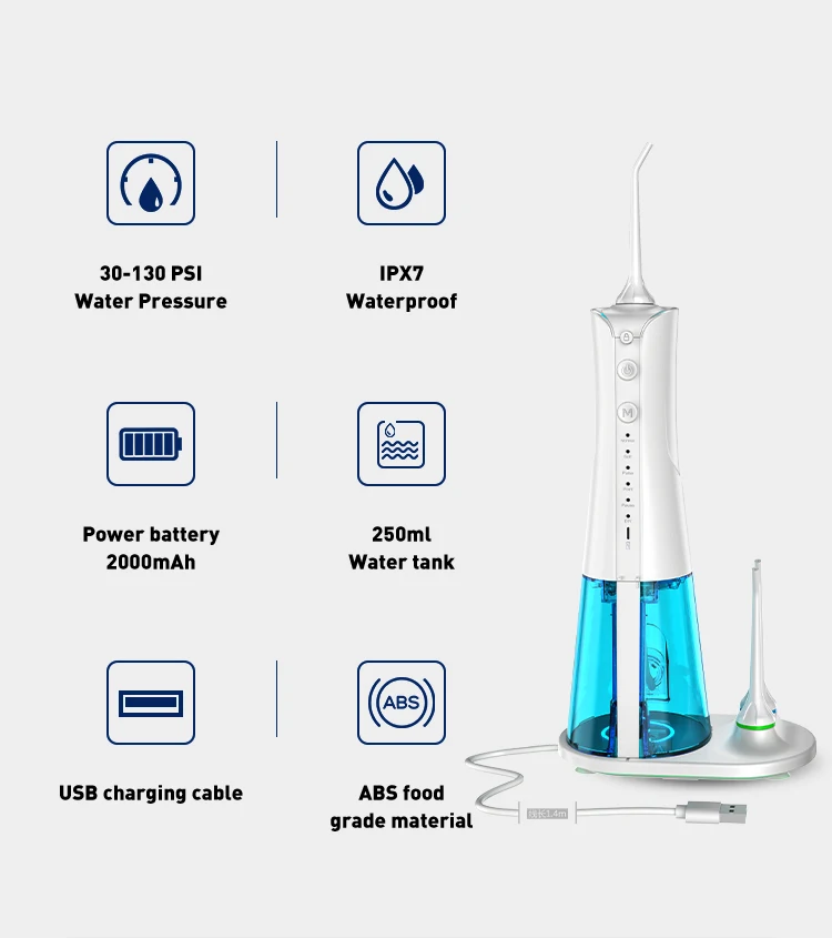 Dental Water Jet Factory 2024 Upgraded Portable Cordless Electric Water ...