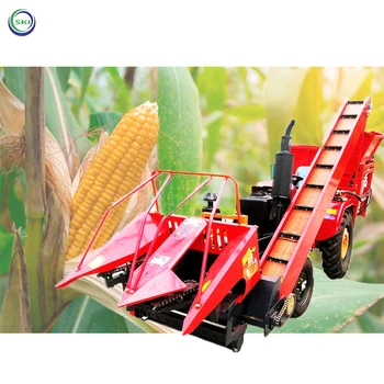 2 Row Automatic Tractor Drawn Mouthed Sweet Maize Cob Harvester Machine ...