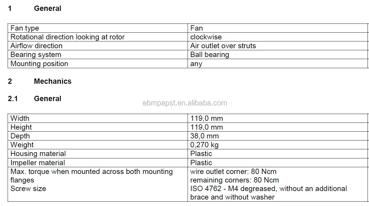 4414m Ebmpapst Fan Axial Compact Fan Ebm-papst Type:4414m Ebm Fan Dc ...
