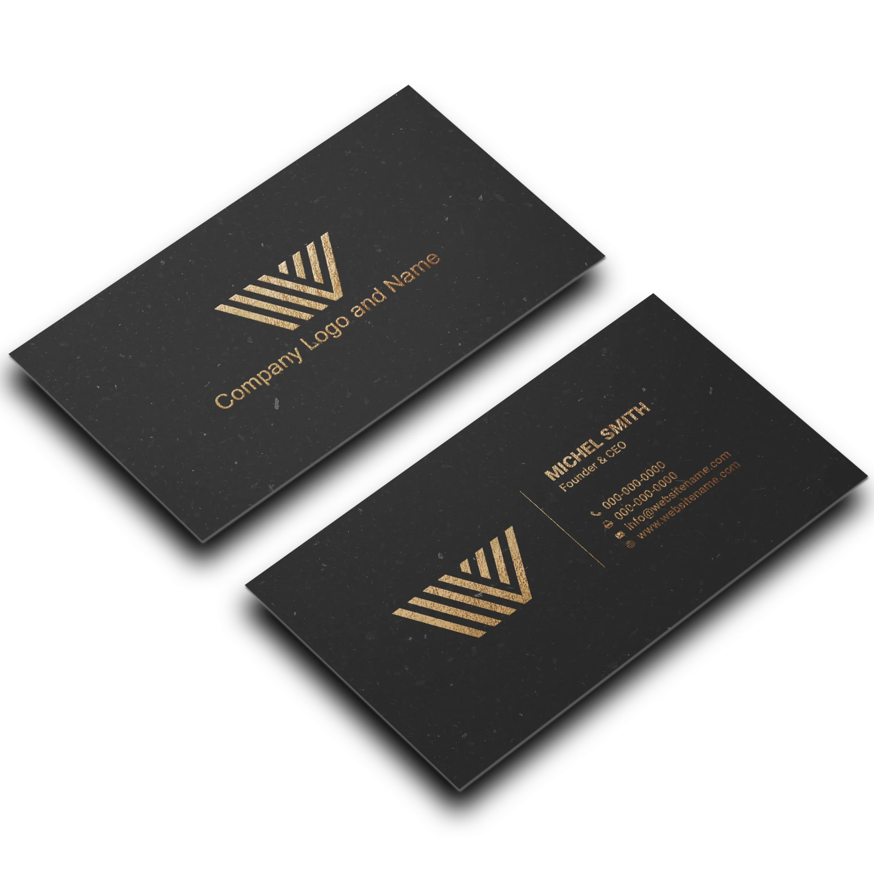 Moq 100 Pcs Luxury Gold Foil Edge Color Printing Business Card Factory ...