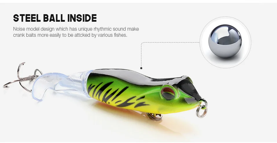 Wholesale Frog Whopper Popper Lures for Top Water Fishing Baits ODM