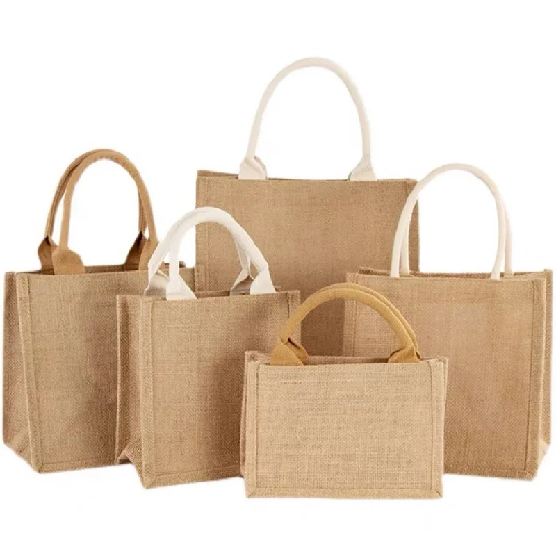 Wholesale 100pcs/lot Laminated Waterproof Burlap Beach Hessian Jute ...