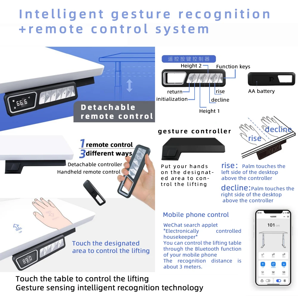 Pneumatic Adjustable Height Frame Pneumatic Office Home Computer ...