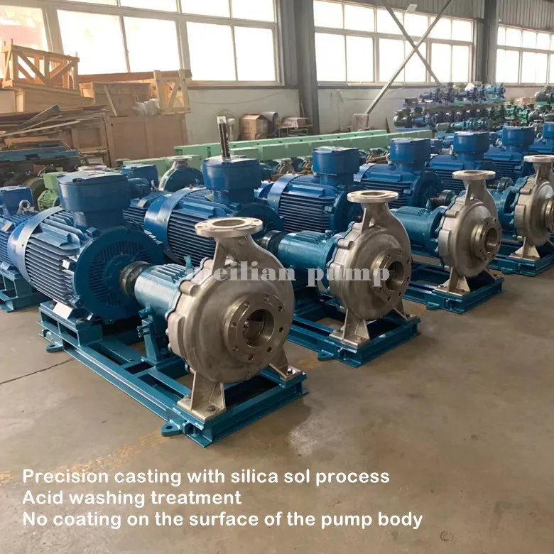 Ih125-100-250a Stainless Steel Horizontal Single Stage Centrifugal Pump 304/316l Material End ...