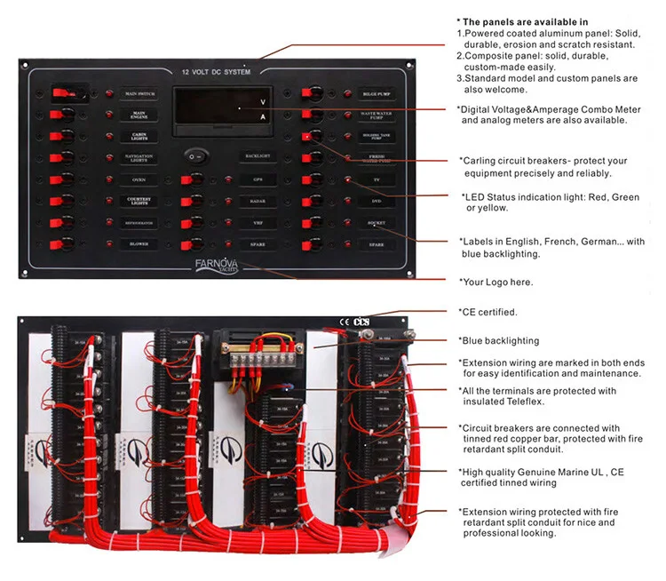 Customized Waterproof Boat Control Panels - High Quality