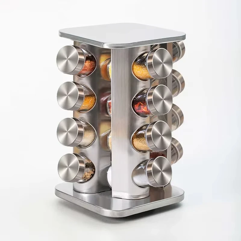 Multi-layer Stainless Steel Rotating Seasoning Rack