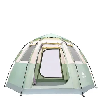 Hexagonal Automatic Tent Simplified Setup Expansive Interior And Hassle ...