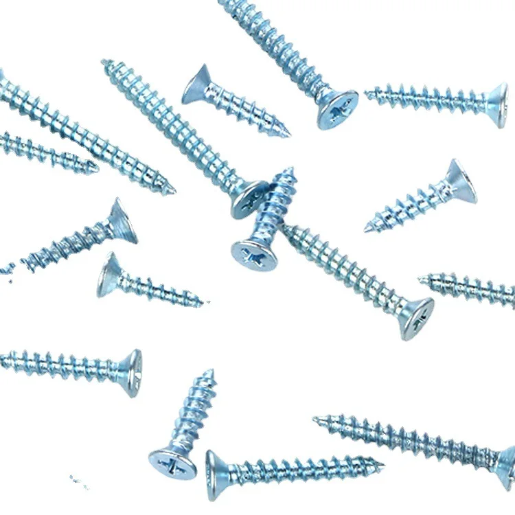 GB846 M2-M16 Self Tapping Screw Blue White Zinc Plating Countersunk ...