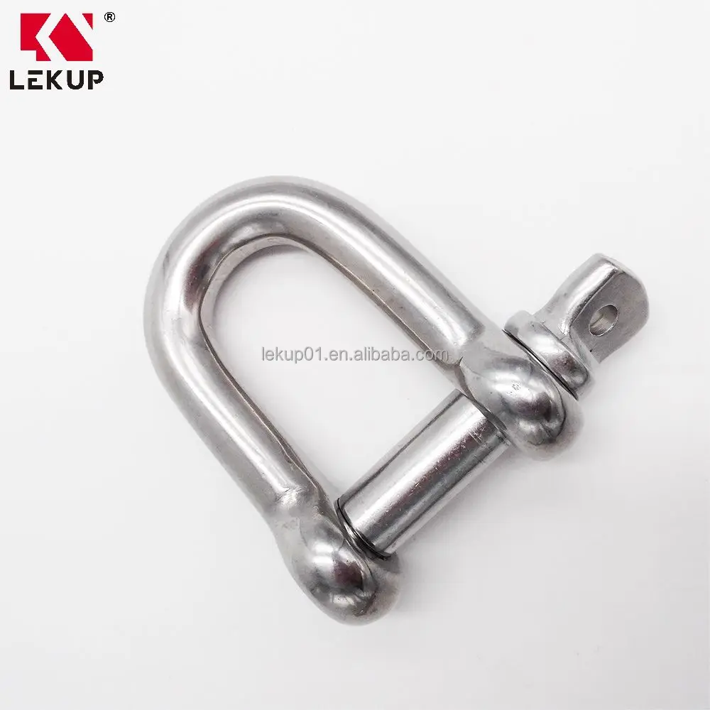 European Standard Shackle with Collar Pin Stainless Steel Dee Shackle D ...