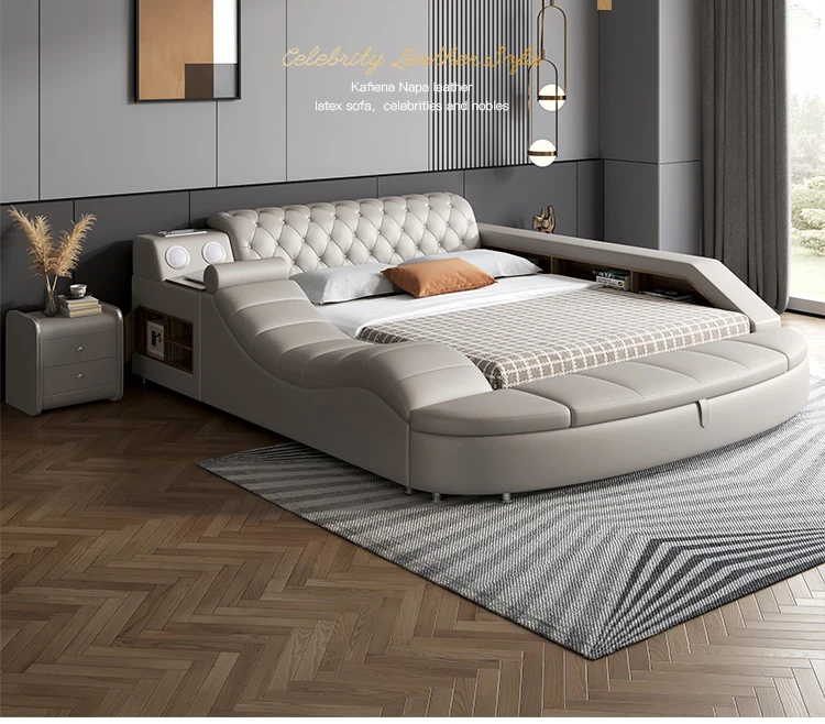 Multifunction Bed Tatami Smart Up-holstered Beds Storage Massage Smart ...
