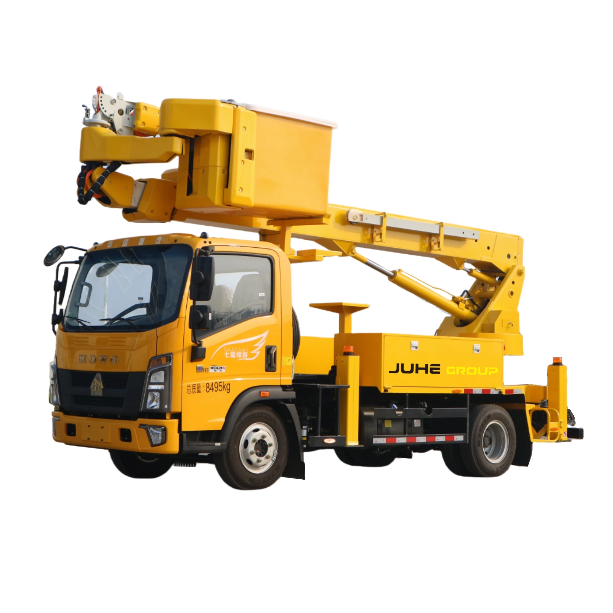 JIUHE Sinotruk Howo Chassis New Diesel Telescopic Electric Work ...