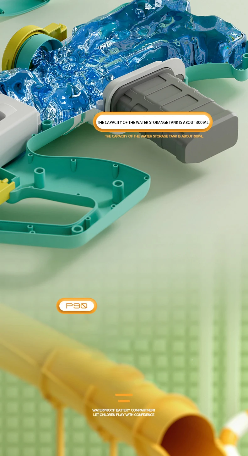 P90 Submachine Gun Large Capacity Electric Water Gun High Pressure ...