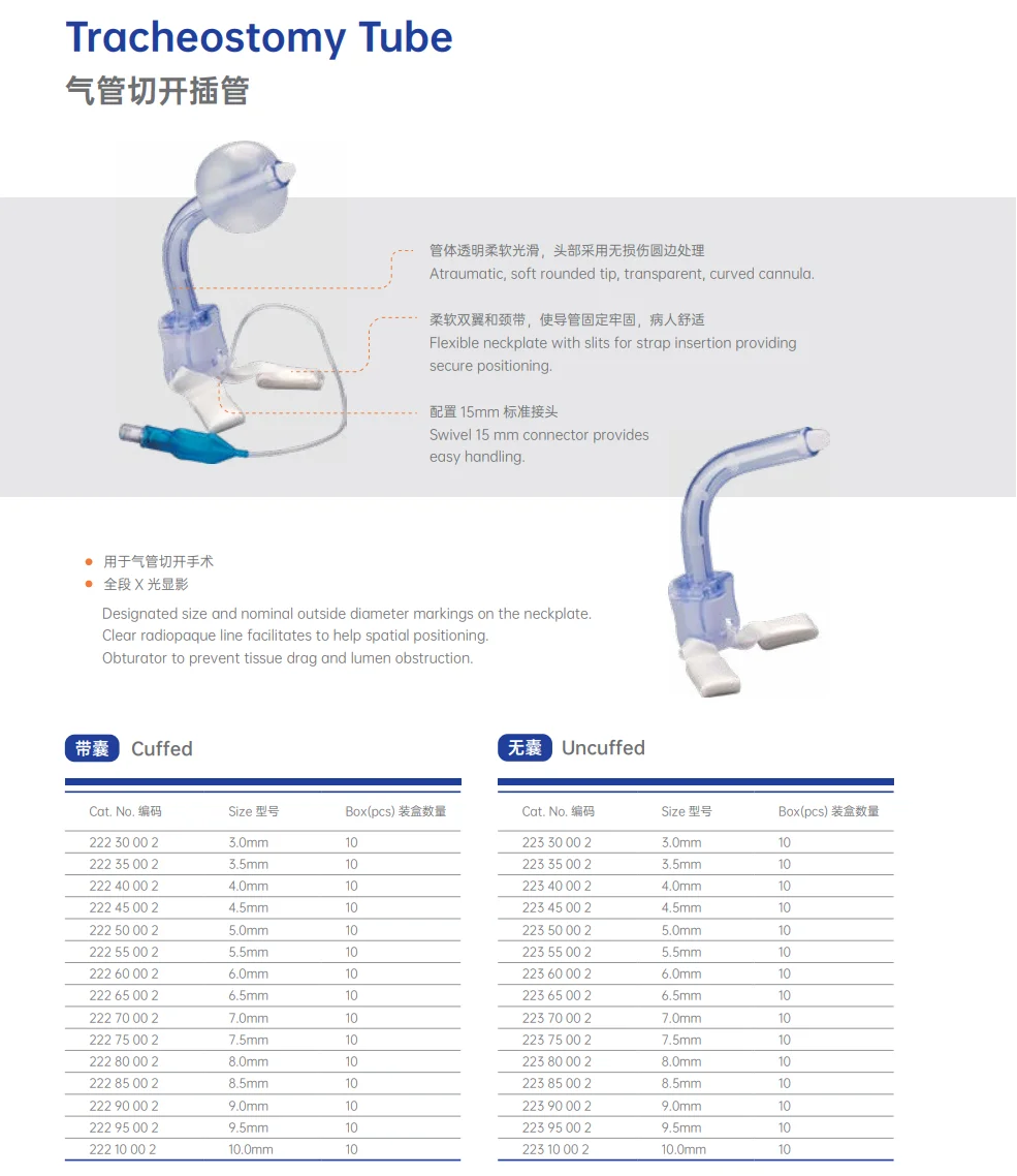 Iso Ce Medical Provider Tracheostomy Tube Manufacturer Disposable Pvc ...