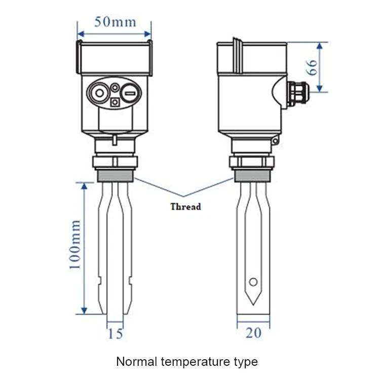Explosion Proof Vibrating Fork Liquid Level Switch Pnp Relay Water Level Switch Tuning Fork ...