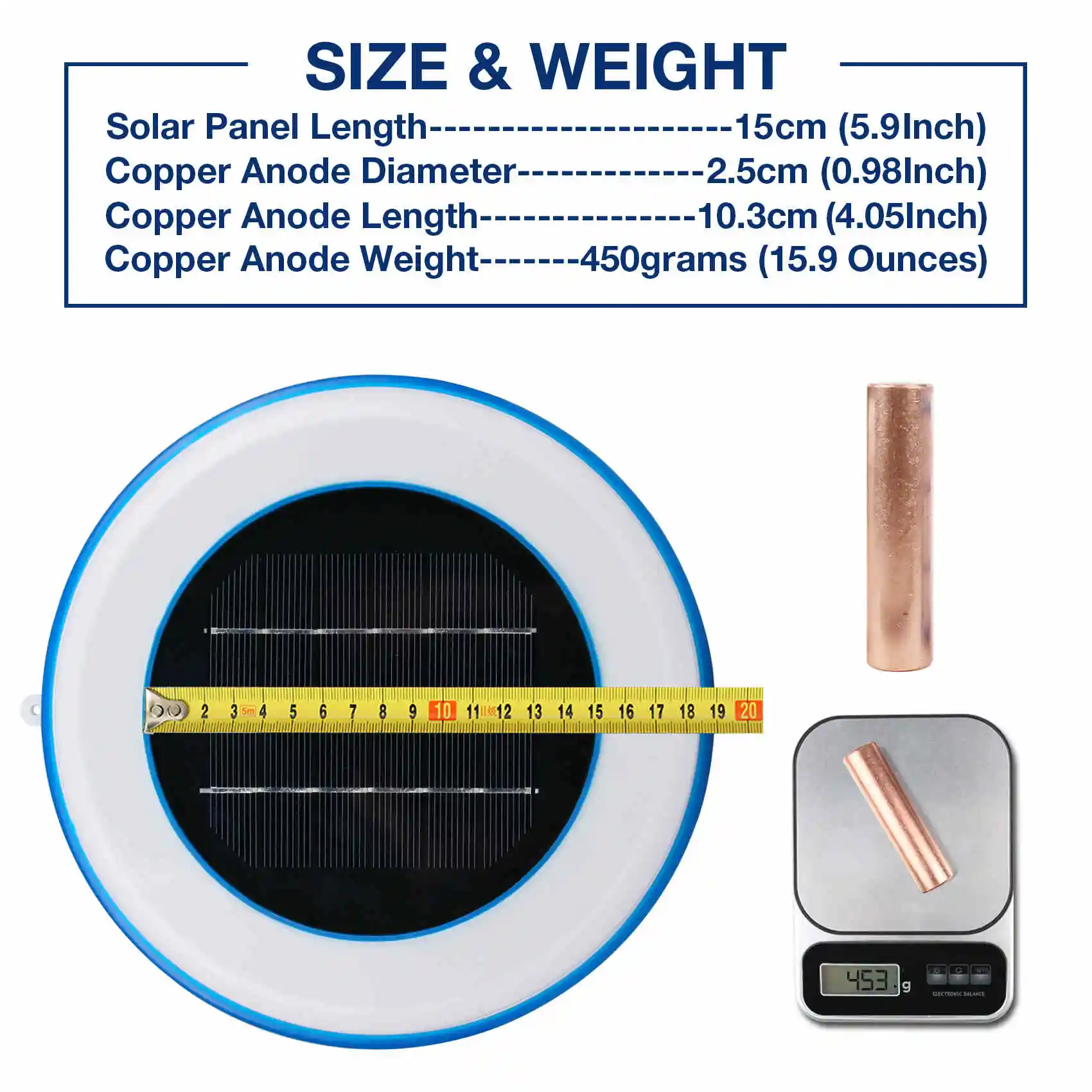 Easy-to-Install Solar Powered Copper Ionizer 35000gal Swimming Pool ...