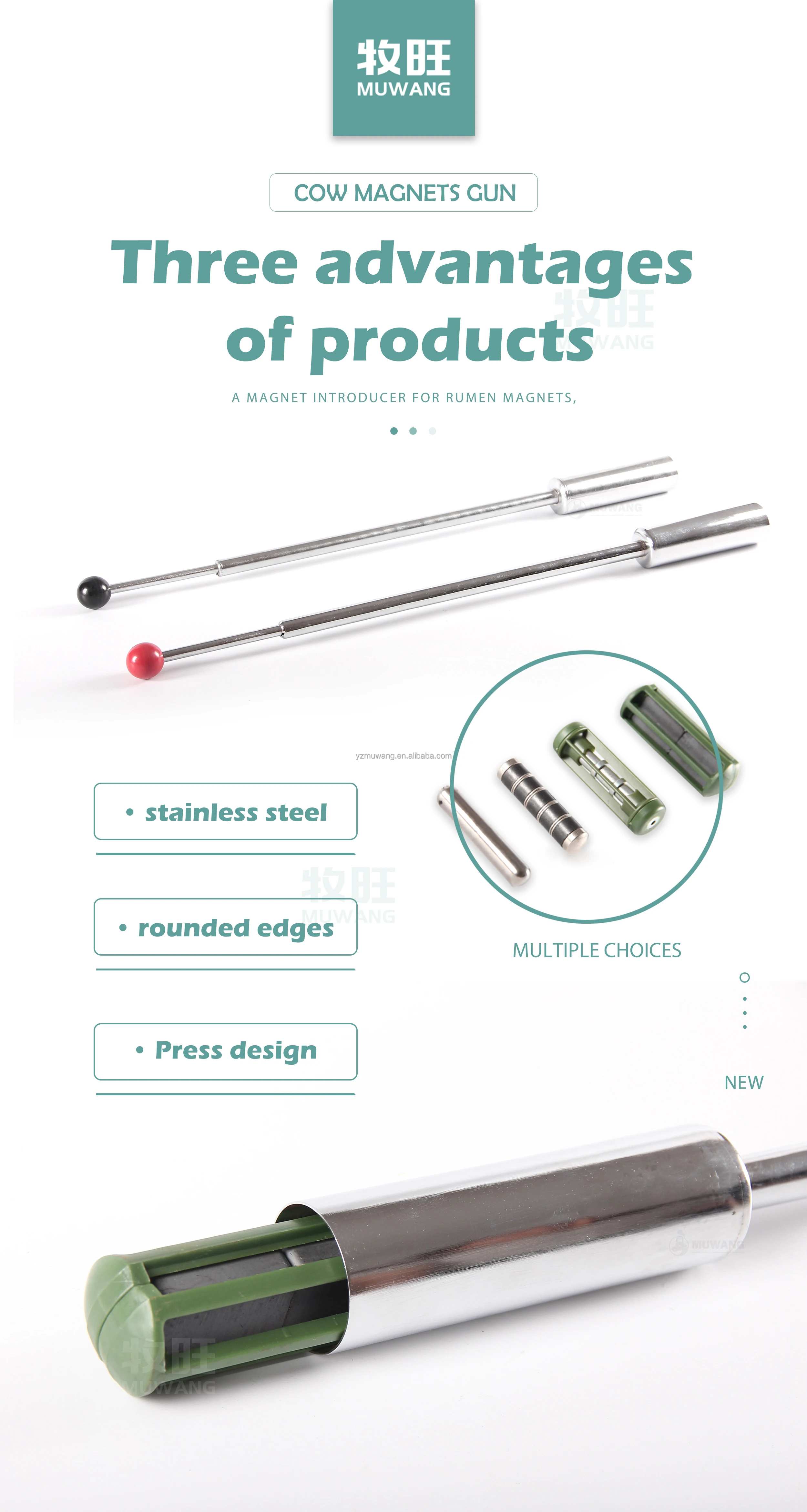 Veterinary Balling Gun for Easy Bolus and Magnet Administration