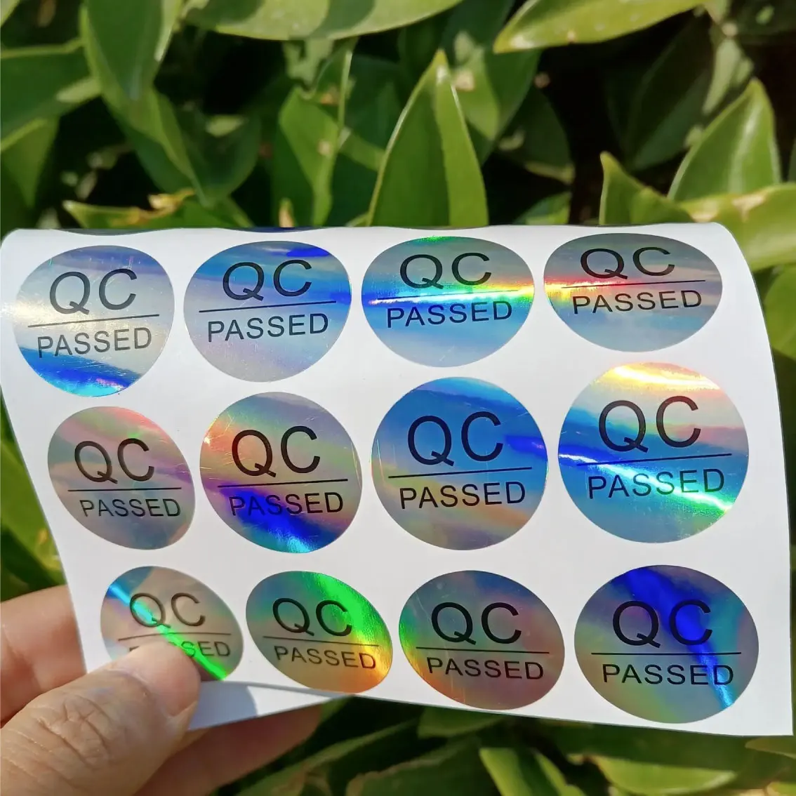Custom Brand Logo Laser Round Stickers Reflective Qr Code 3d Hologram ...