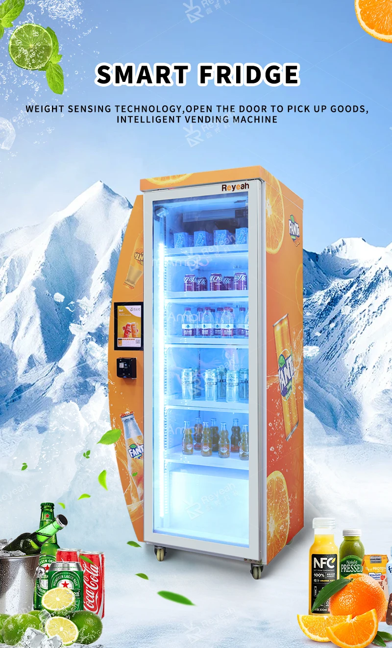 Smart Fridge Intelligent Unmanned Vending Machine Refrigerator for ...
