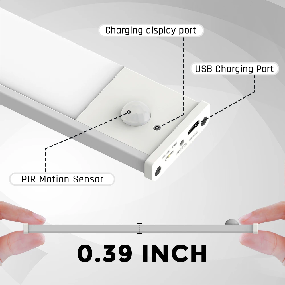 20cm 30cm 40cm Rechargeable Indoor Closet Light Magnetic Stickale ...