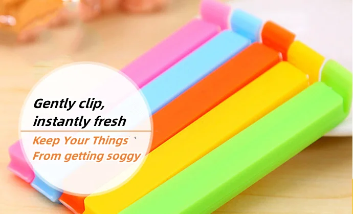 Custom Colorful Plastic Food Closing Clip Moisture-proof Coffee Fresh ...