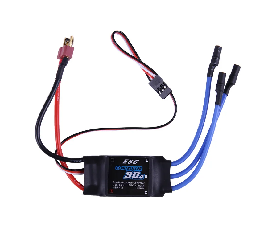 30A ESC soldered to XT60 brushless electronically controlled model ...