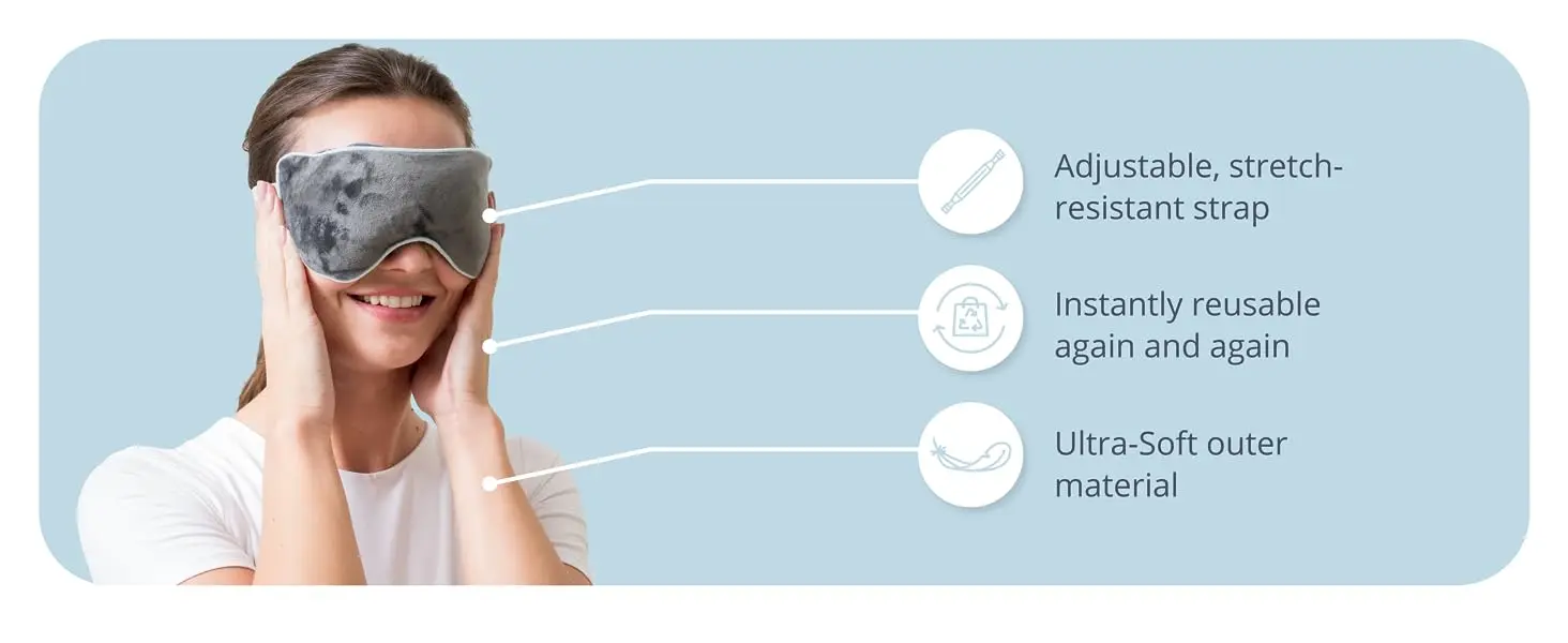 Microwave Weighted Eye Mask,Activated Warm Eye Compress For Dry Eyes ...