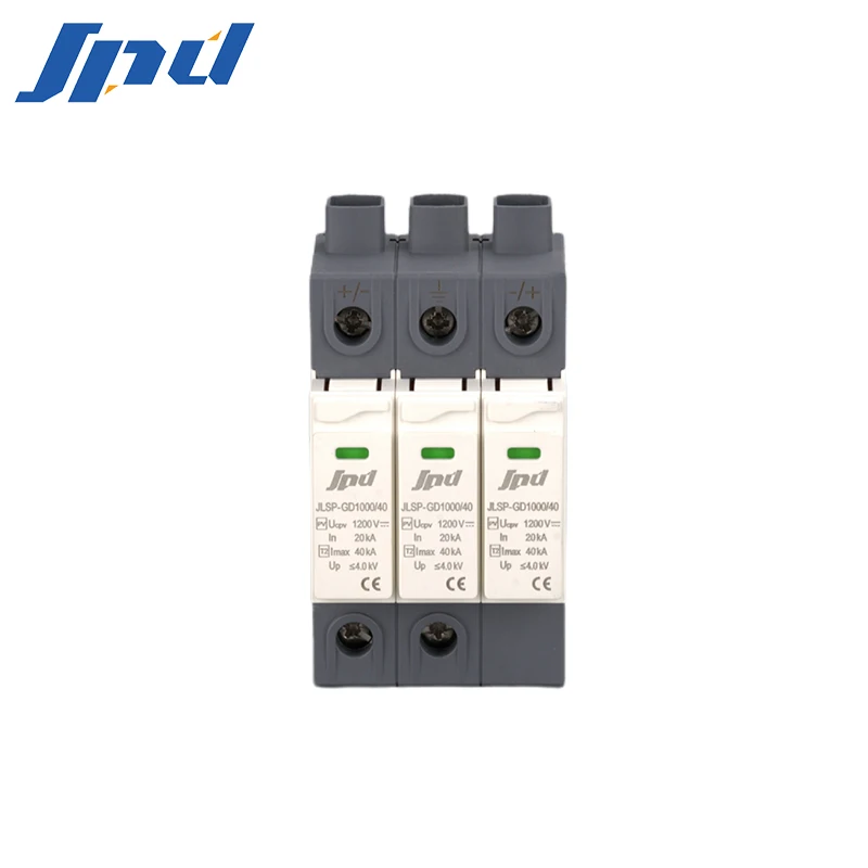 Pv System Spd Surge Protection Device With 1200vdc 40ka For Inverter In ...
