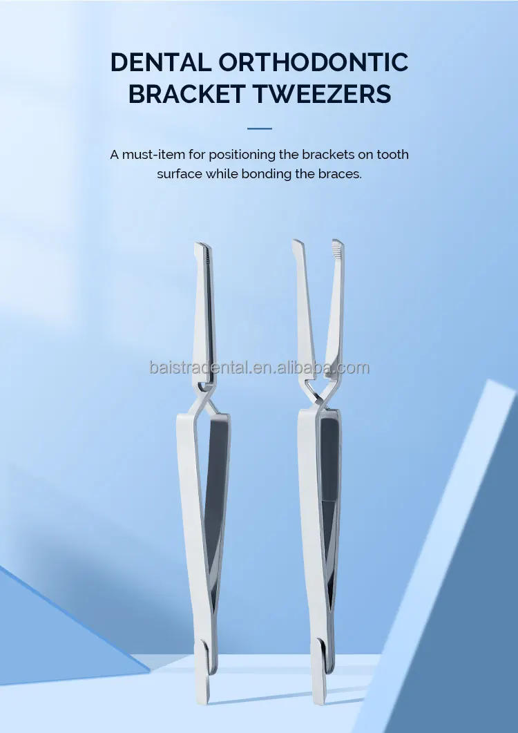 Dental Bracket Tweezers Orthodontic Reverse Action Serrated Dentistry ...