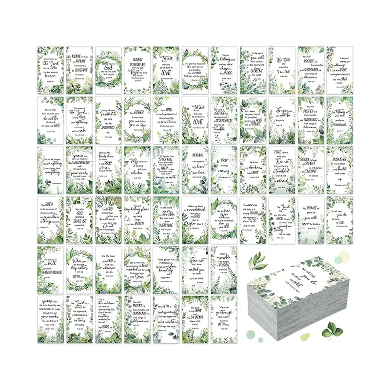 Blue Eucalyptus Bible Verse Prayer Cards with Assorted Bible Verses ...