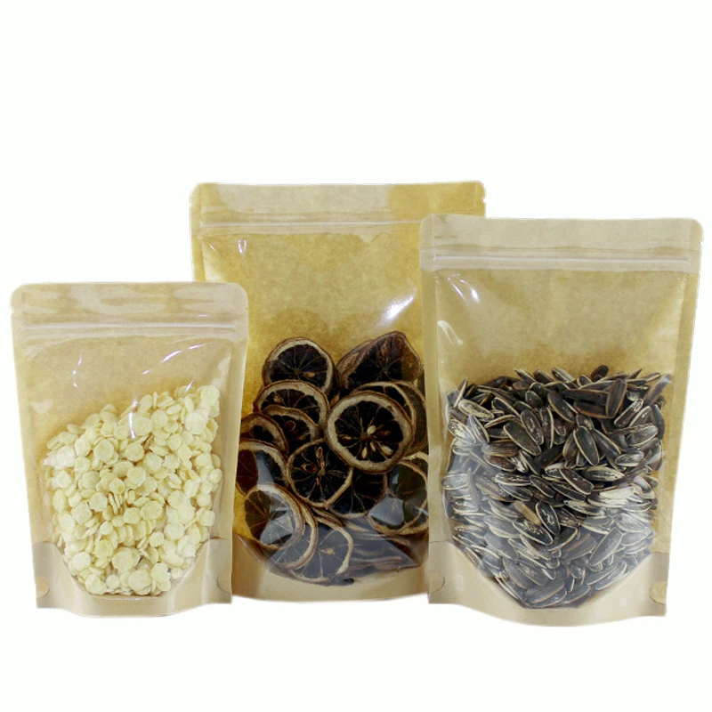 12x20cm Doypack Zip Lock Standing Up Pouches Food Packaging Zipper Bags ...