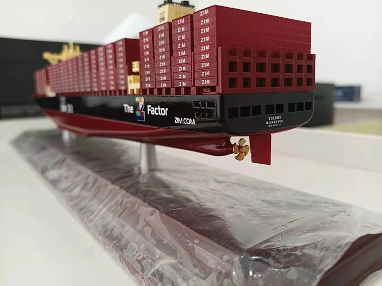 Cruise Cargo Wooden Container Ship Model - Miniature Shipping Model