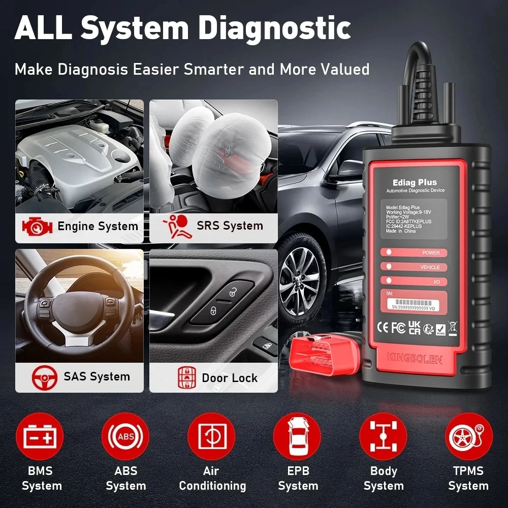 Ediag Plus Multi-car Brands All System Diagnostic Tool Supports Ios And Android - Buy All Car ...
