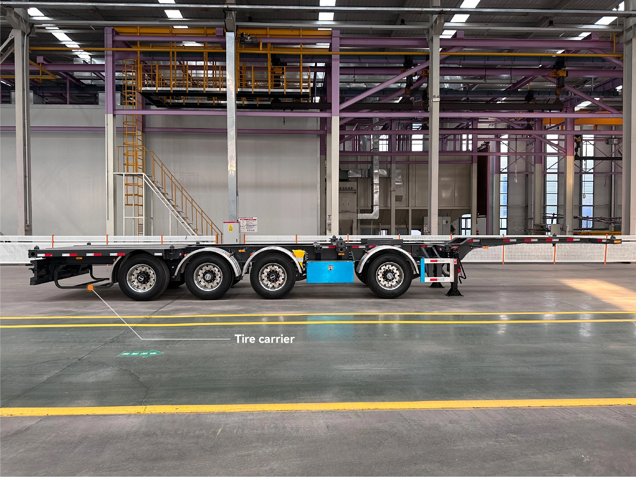 20FT/40FT Container Skeleton Truck Trailer - 65tons Capacity