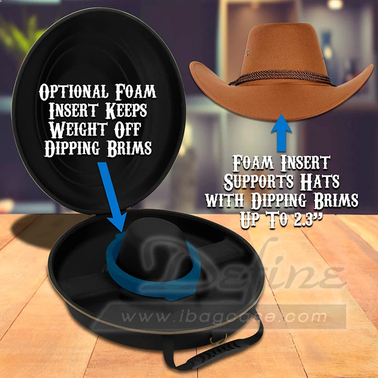 Portable Hard Shell Hat Carrier - Perfect for Cowboy Hats