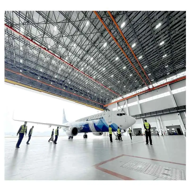 Prefab Aircraft Hangar Space Frame Structure Steel Hangar With Low ...