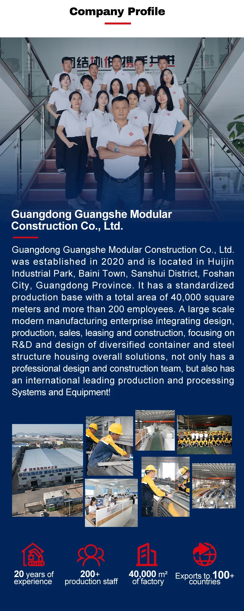 Modern 40ft Prefab Stackable Container Homes 20ft Shipping Detachable ...