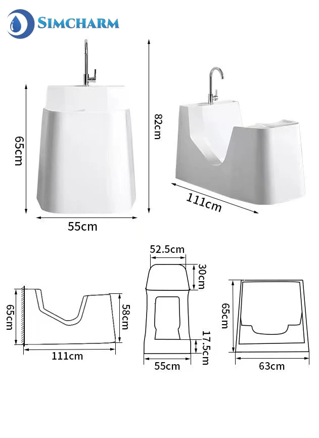 W09A 2024 New Muslim Prayer Basin - Acrylic Wudu Foot Washer