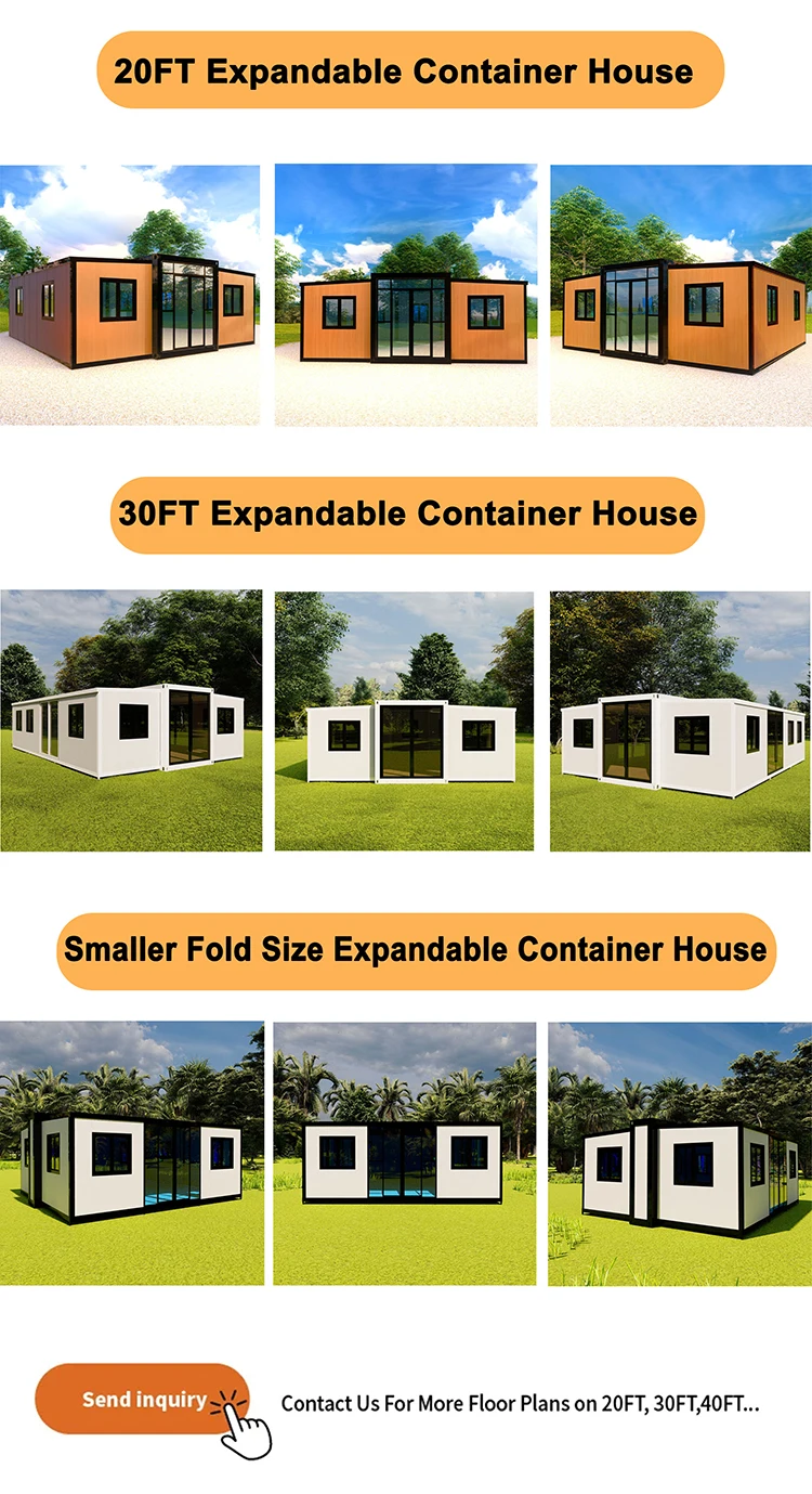20ft Folding Expandable Container House 3 Bedroom Low Price Factory ...