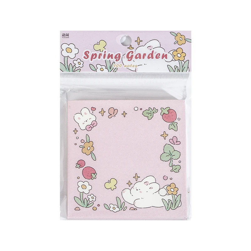Yuxian Spring Garden Cute Square Notepad Ins Fresh Literary Artistic ...