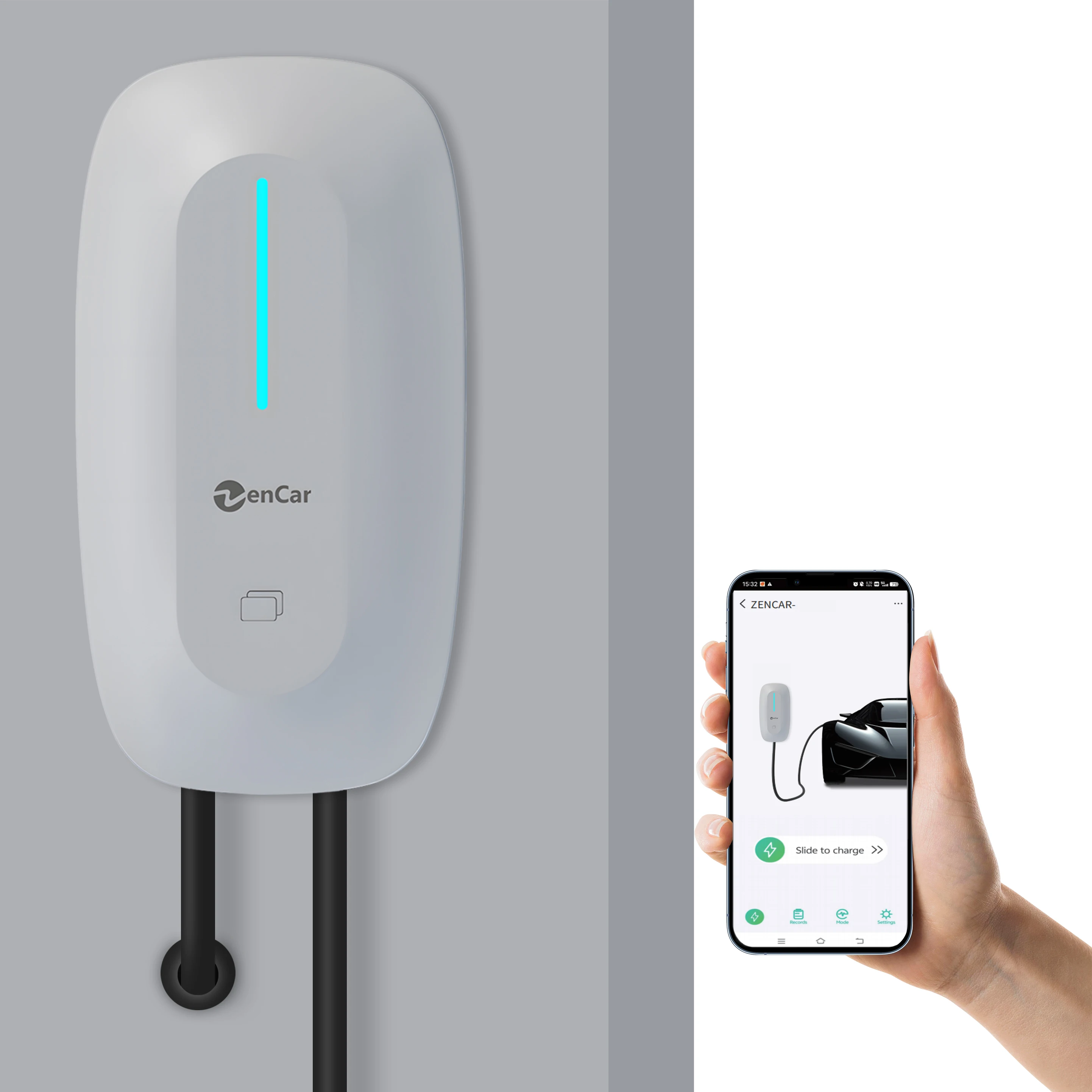Zencar 32A 7KW Wallbox EV Charger - Fast Home Charging Station with ...