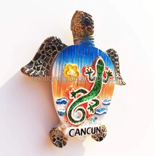 Resin 3d Cancun Mexican Turtle Refrigerator Magnet - Buy 3d Turtle ...