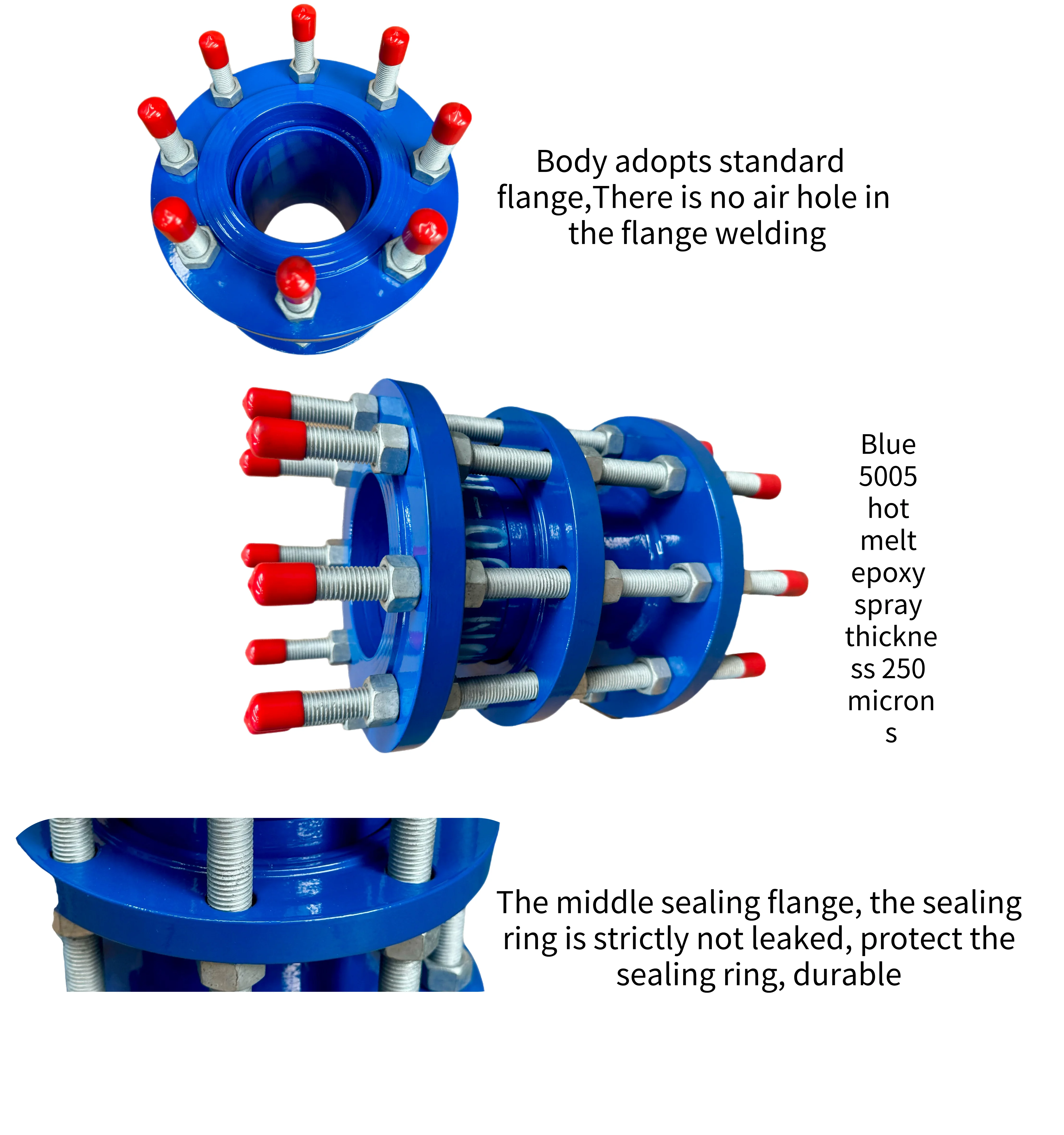 Ductile Iron PN16 Flange Pipe Fitting Stainless Steel Bolt Connection Easy Dismantling Joint for ...
