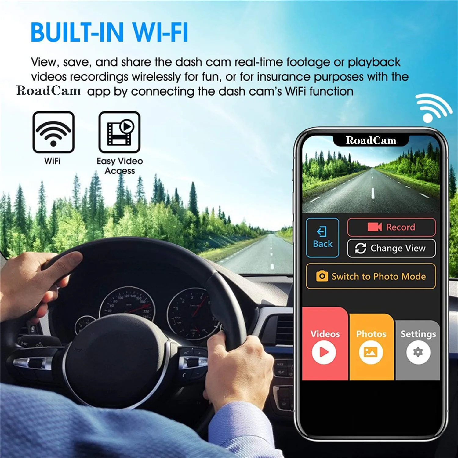 4 Camera 1080P Car DVR Wifi GPS Logger with Night Vision