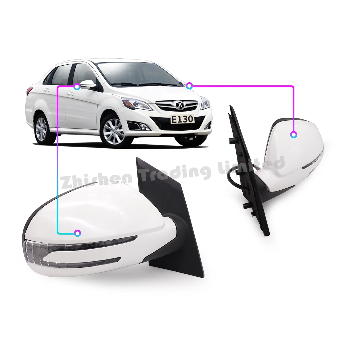 For BAIC E130 E150 D20 EV150 EV160 EV200 A115 car Outside Reversing ...