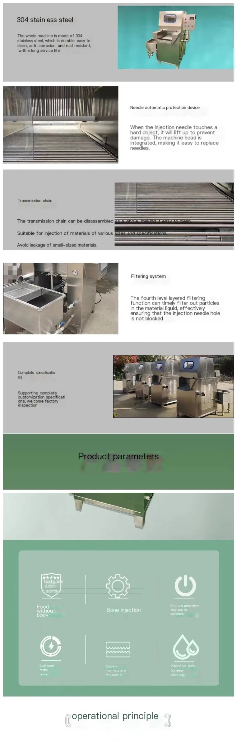 Automatic Marinade Manual Saline Beef Pickle Brine Chicken Meat Inject ...